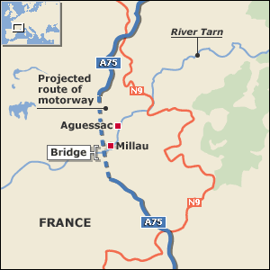 Millau Viaduct Map